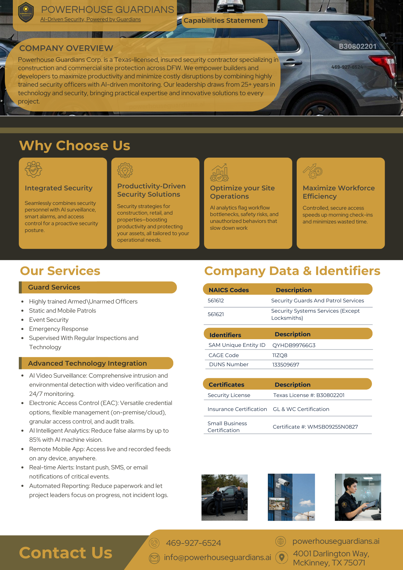 Capabilities Statement - AI-Driven Security, Powered by Guardians